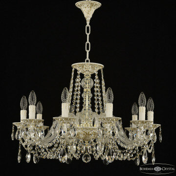 Люстра с хрустальными подвесками AL16302/10/240 WMG Bohemia Ivele Crystal (Богемия Ивеле Кристалл)