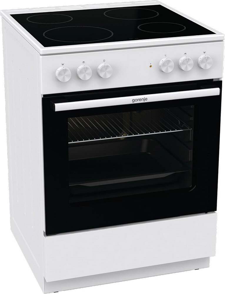 Электрическая плита Gorenje GEC6A11WG, стеклокерамика, Чехия, 60 см, белая