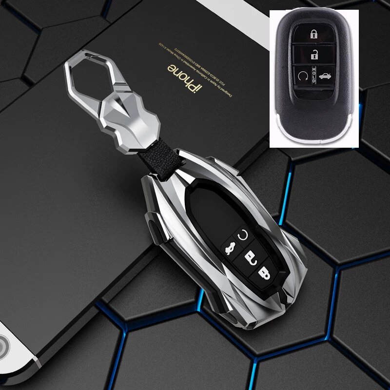 Qiling Ключевой чехол для автомобиля Honda CR-V, Accord, Civic, Fit, HR-V, Odyssey - Пять поколений O стиль, Глянцевая
