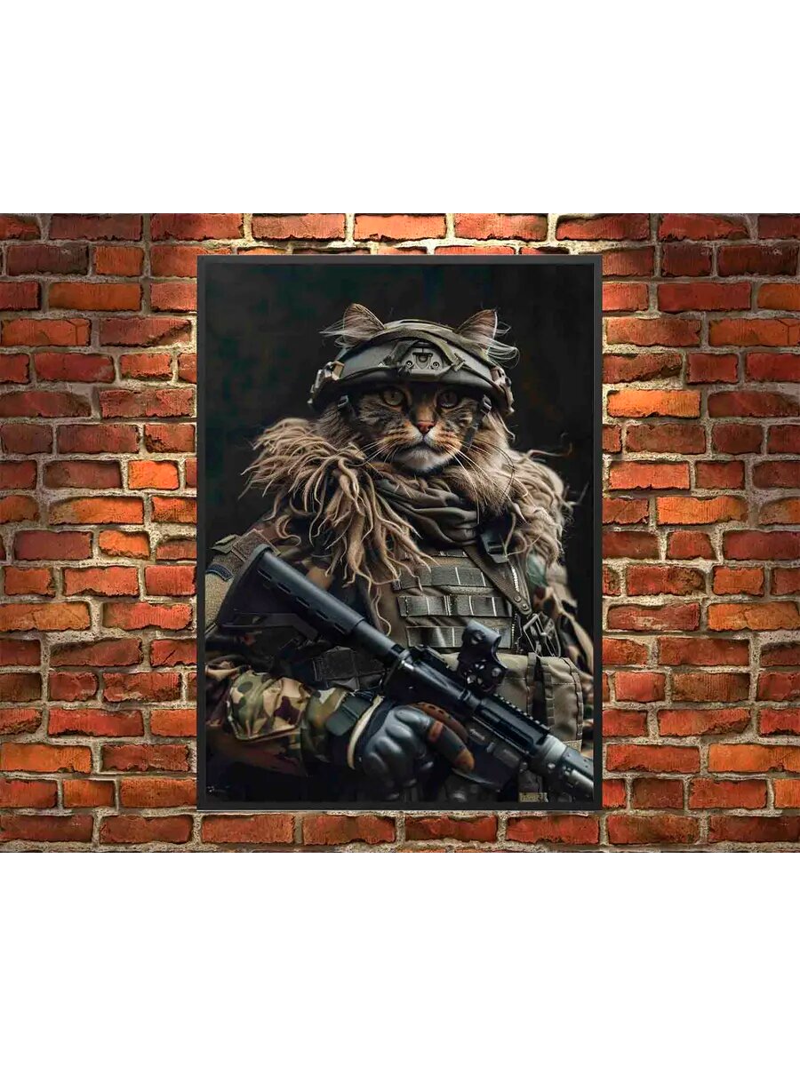 Мейн-Кун Кот-солдат 1, Плакат 30x42см