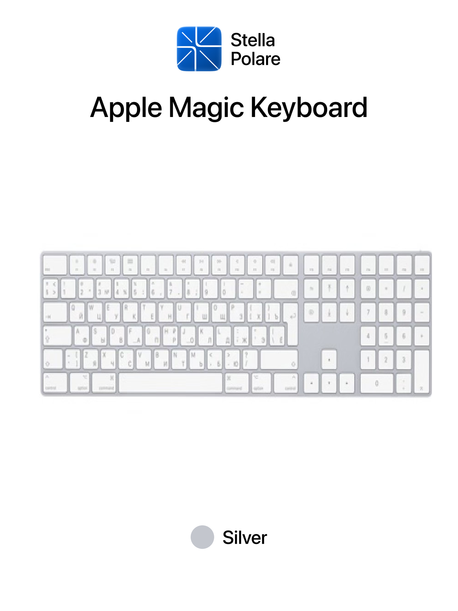 Беспроводная клавиатура Apple Magic Keyboard with Numeric Keypad (MQ052RS/A) Silver Bluetooth