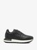 Кроссовки EMPORIO ARMANI Logo-plaque leather sneakers, размер 9, черный