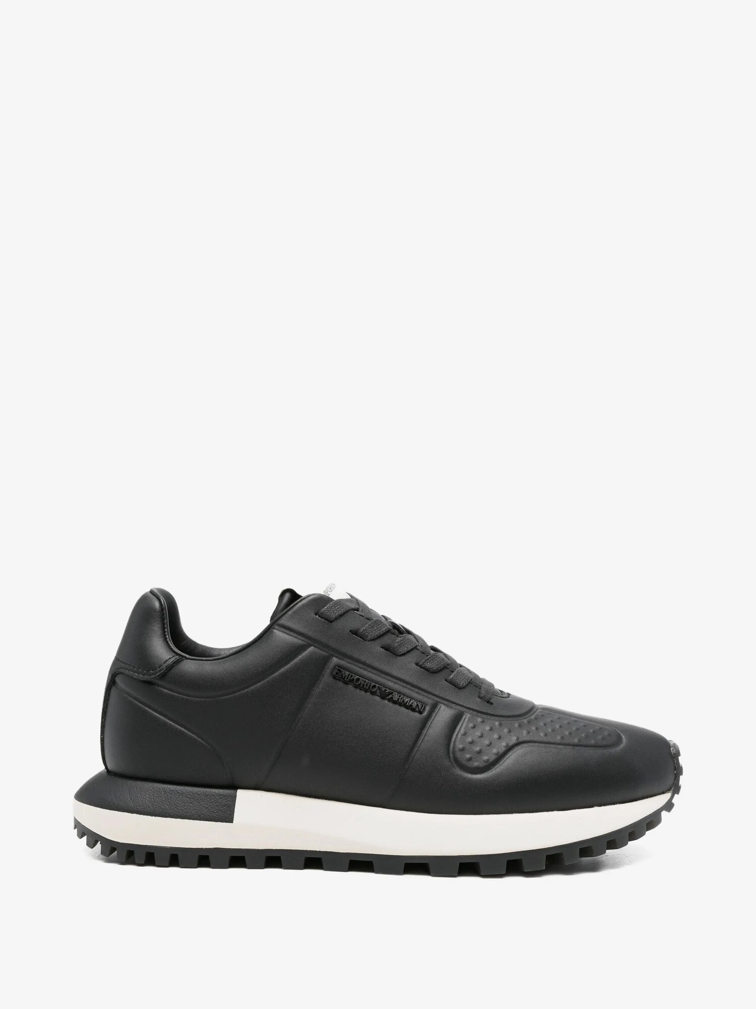 Кроссовки Logo-plaque leather sneakers