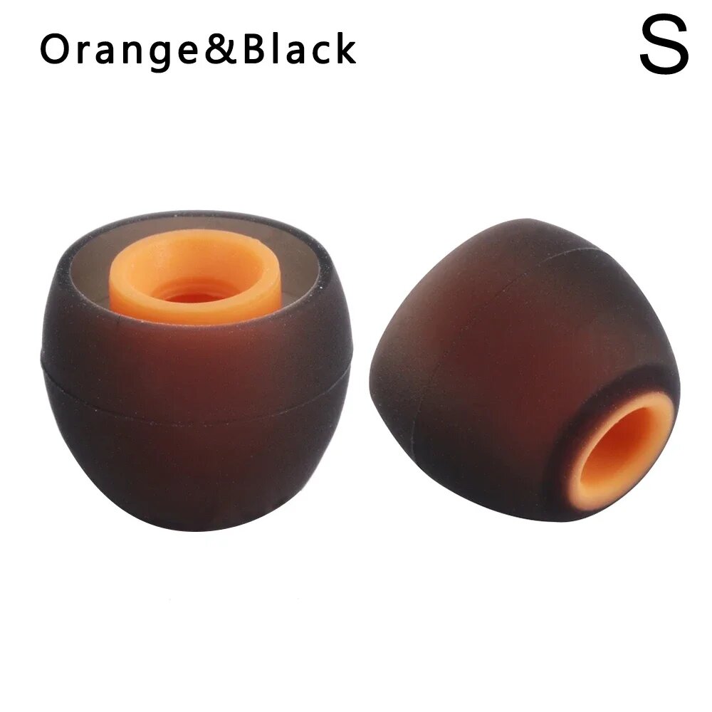 Силиконовые амбушюры для наушников Black Orange