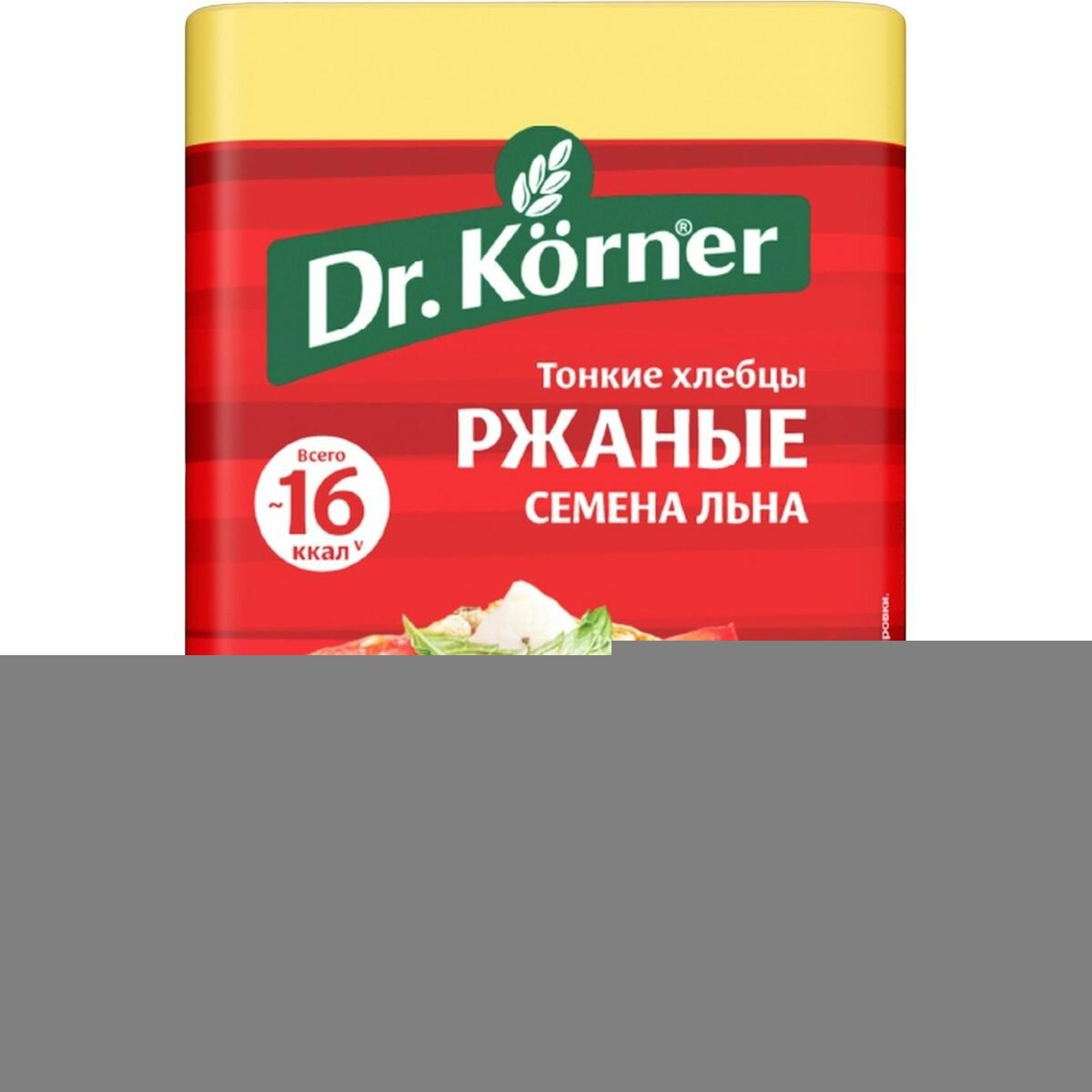 Хлебцы Dr.Korner Ржаные хрустящие с семенами льна, 100гх10шт/уп (1706685)