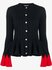 Кардиган Alexander McQueen Contrast sleeve cardigan, размер 44, черный