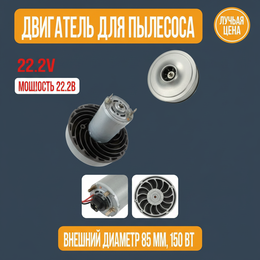 Безщеточный двигатель R545 22 2 В 150 Вт 85 мм для робота пылесоса