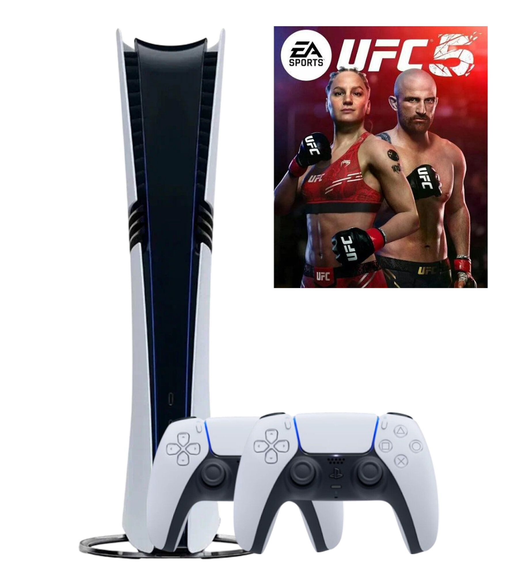 Игровая приставка PS5 Pro + игра UFC 5 + DualSense PS5 White