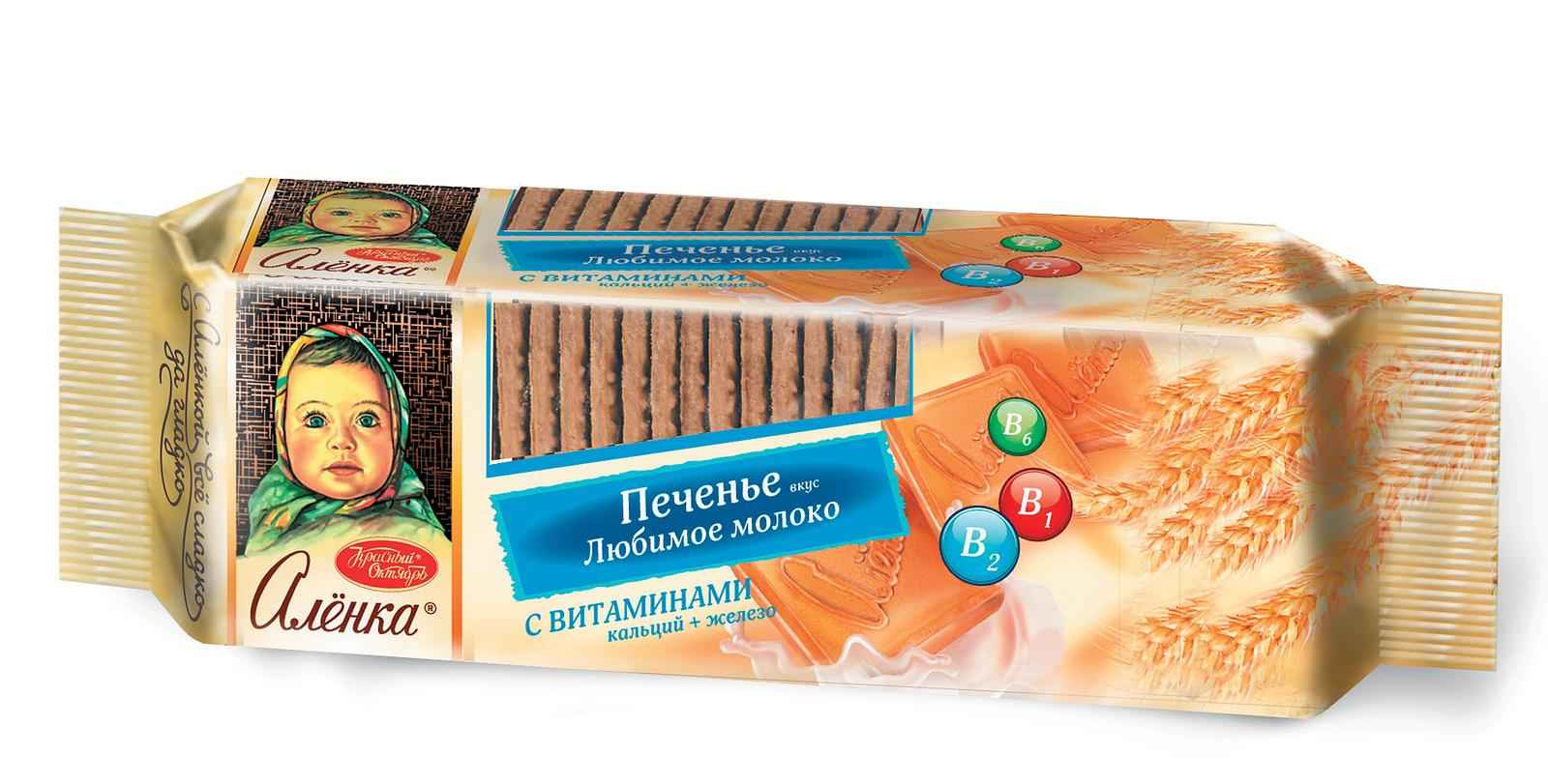 Аленка Печенье вкус любимое молоко с витаминами 190 г