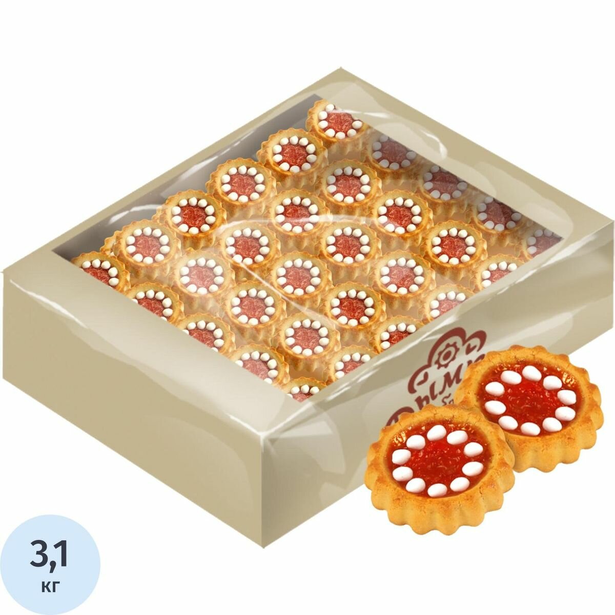 Печенье Дымка Задумка крем клубника со сливками, 3,1кг/уп (1562676)