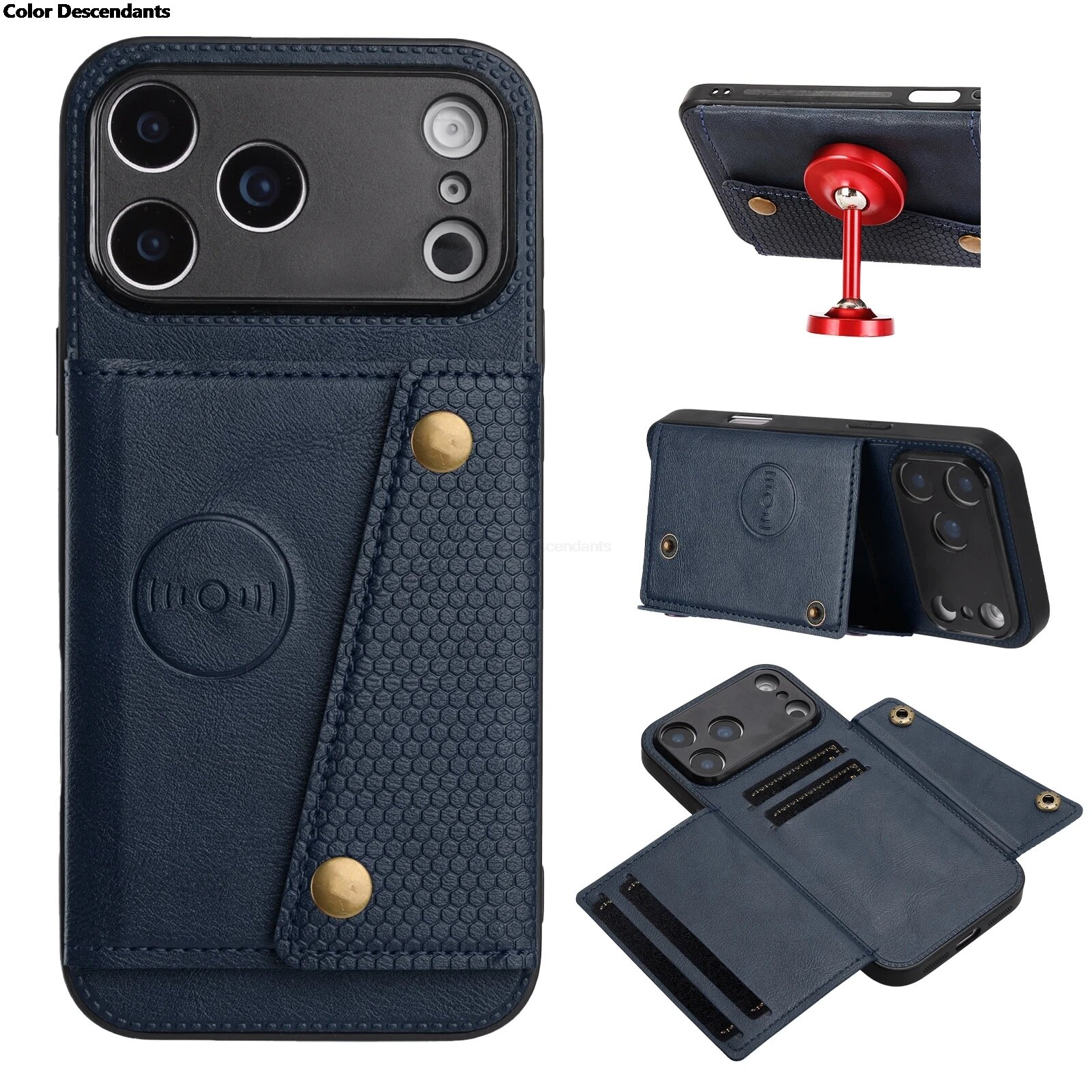 Для OnePlus 10 PRO 10T 11 Чехол-книжка Кожаная задняя крышка Черный, Синий, For OnePlus 11 5G