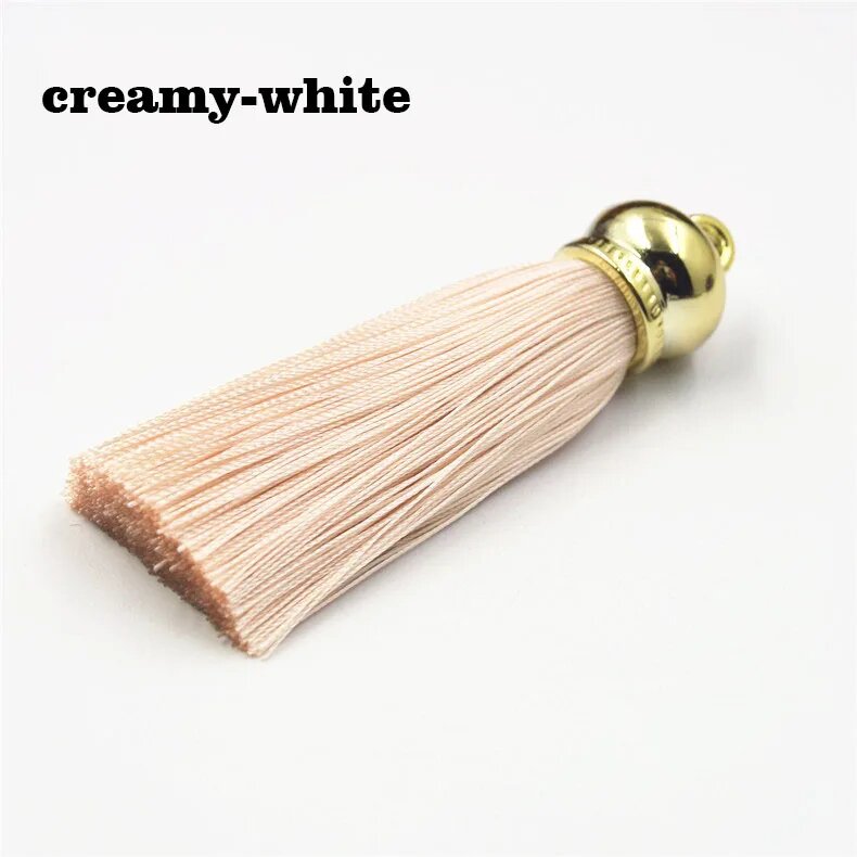Кисточка вискозная creamy-white, бежевая, GCT001