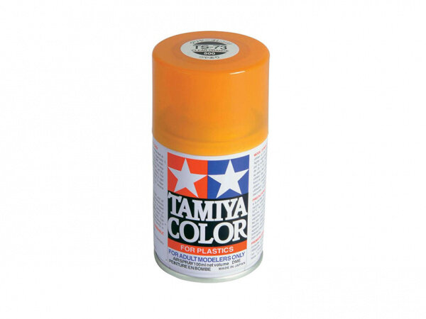 Tamiya Краска аэрозольная TS-73 Clear Orange (Прозрачный оранжевый) в баллончике, 100 мл