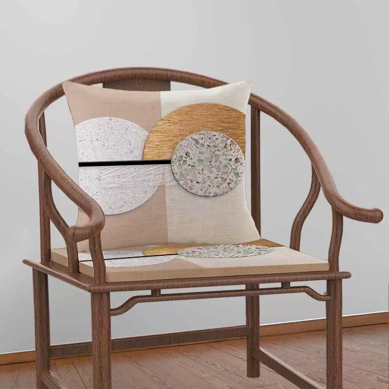 Коврик для оконного сиденья из хлопка и льна с подушкой, 55x55см, современный элегантный дизайн для окон