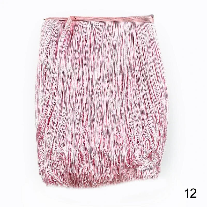 Кисточная тесьма Meetee из полиэстера Розовый, 30cm-5Yards, 12