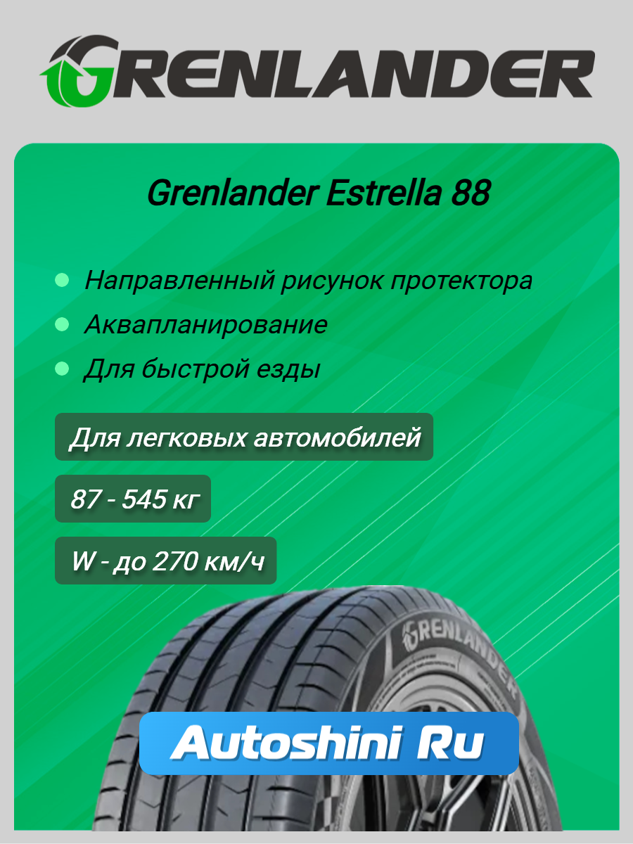 Шины летние Grenlander Estrella 88 215/40 R17 87W