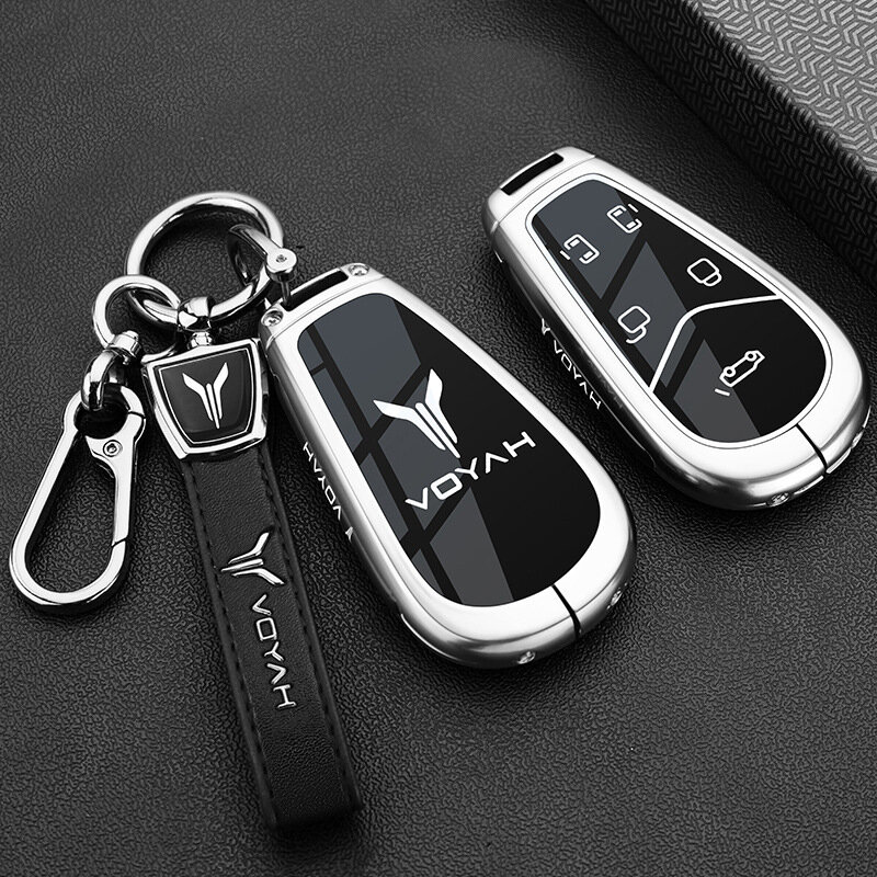 Чехол для ключа Li Auto Dream Home С кожаным креплением Серебристый цвет для моделей 2022-2025 гг. PHEV
