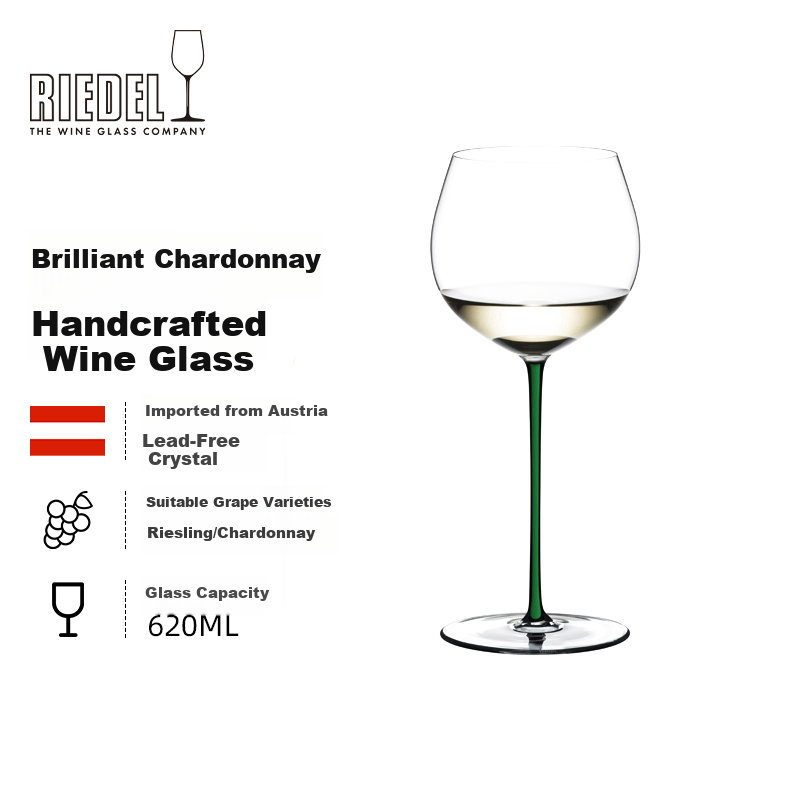 RIEDEL Ручная работа Окунь Баррель Чардоне Стакан с Оранжевым Стеблем 620 мл Характеристики：Блестящий стакан для