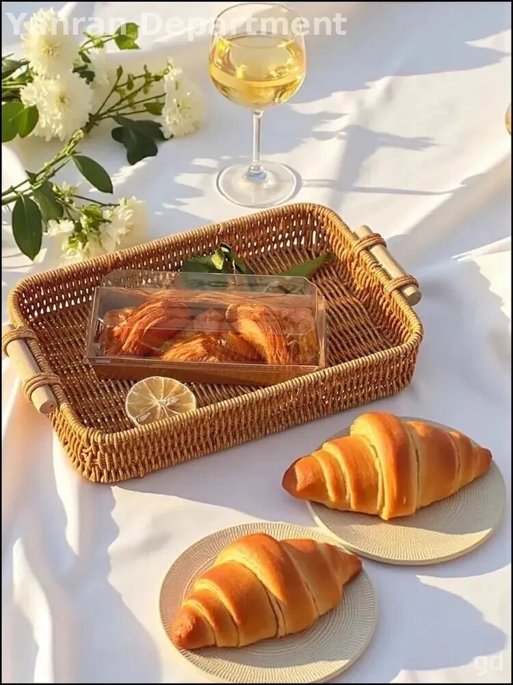 Поднос с ручками, 35 см х 25 см, 1 шт