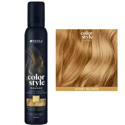 Indola Color Style Mousse Honey Blonde - Оттеночный мусс для укладки волос Медовый Русый 200 мл