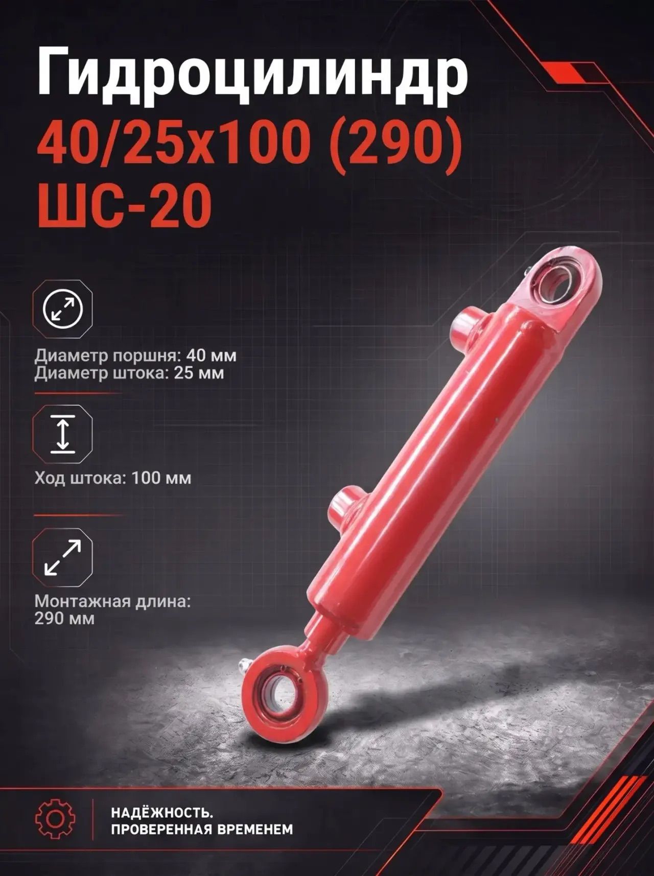 Гидроцилиндр ГЦ 40.25.100.290 шс 20 AKITA