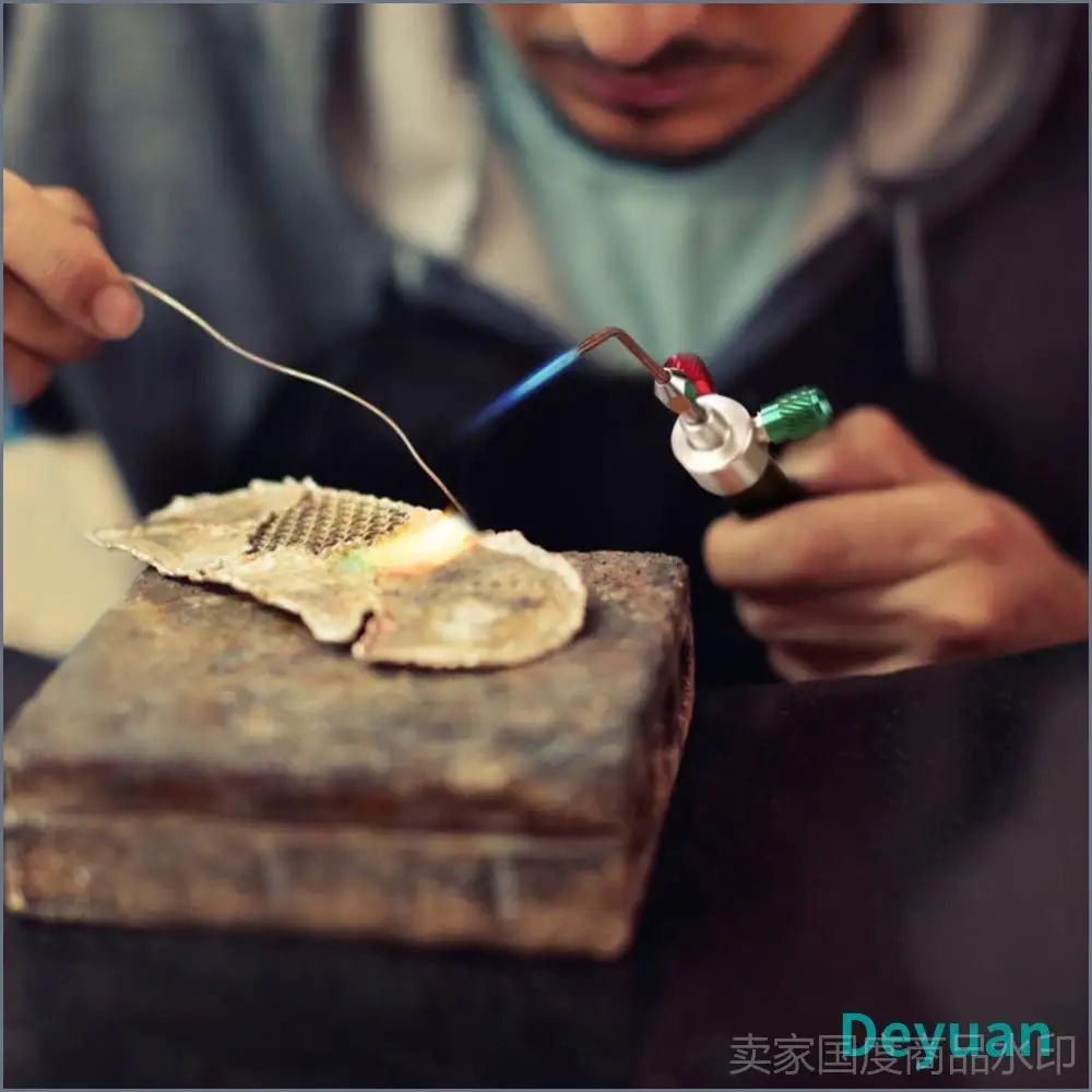Мини-газовая горелка для пайки и резки металлов, рабочая температура до 6000 F, комплект из 5 сменных насадок