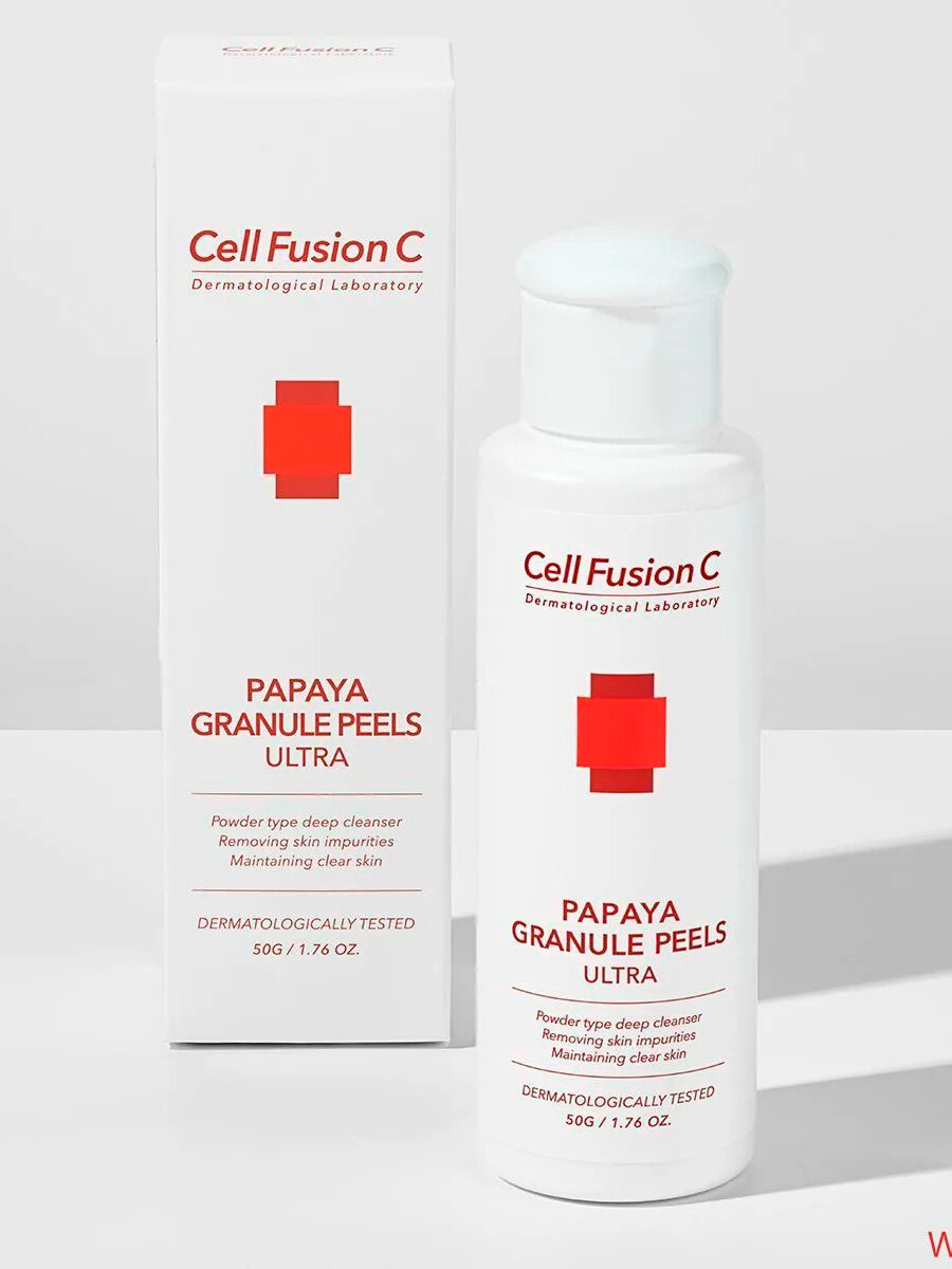 Cell Fusion C Энзимный пилинг для лица Papaya Granule Peels Ultra, 50 г.