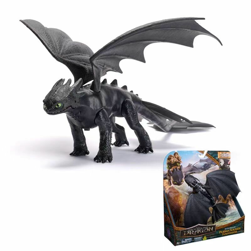 Дракон Spin Master How To Train Your Dragon Plasma Sounds Toothless / Электронная игрушка-скульптура дракона, подходящая для детей старше 4 лет