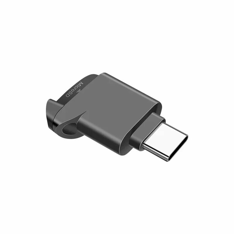 Черный внешний USB-C 2.0 Mini TF-ридер для карт памяти, совместимый с iPhone 17/16