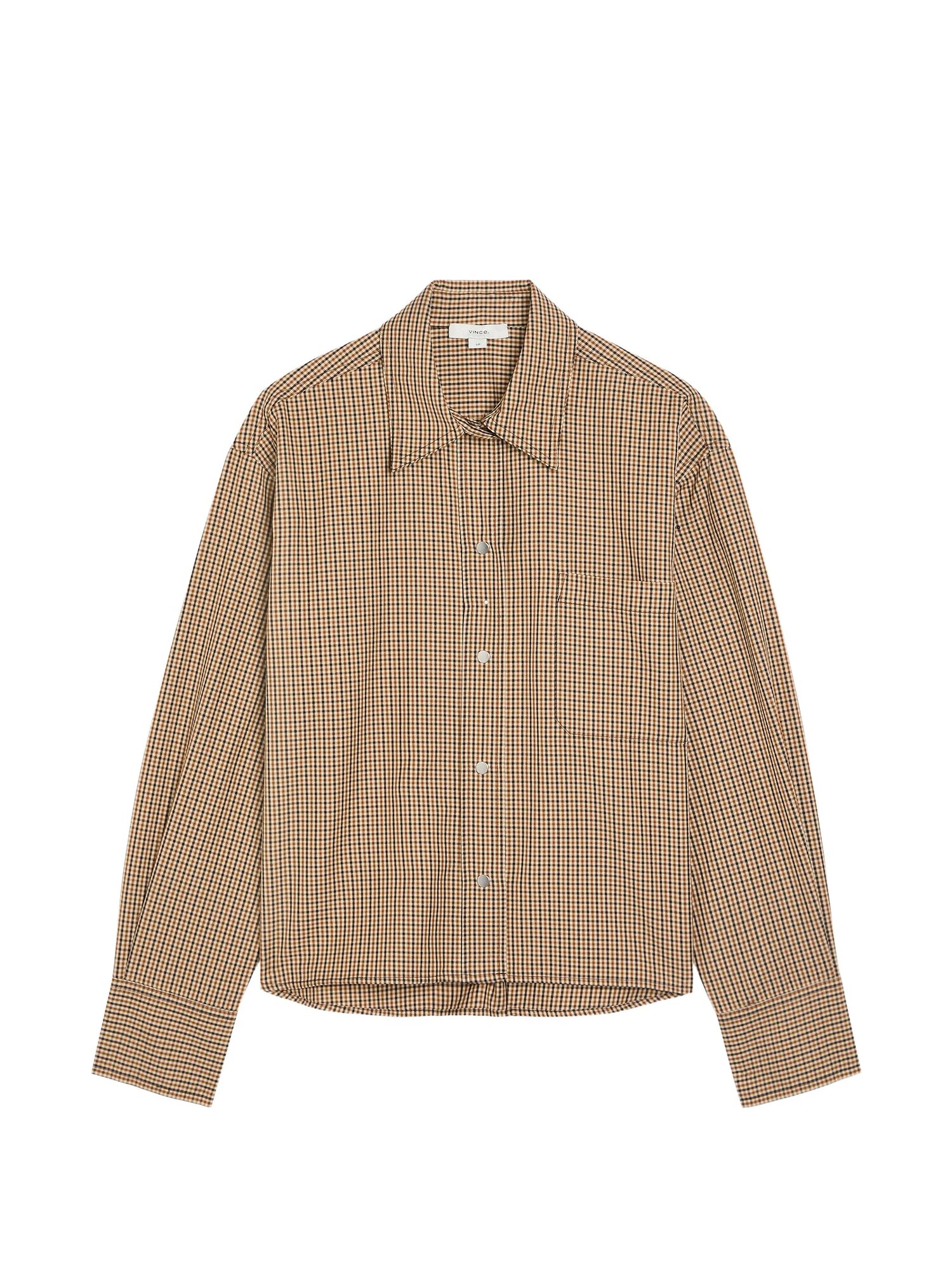 Рубашка Gingham-check press-stud shirt