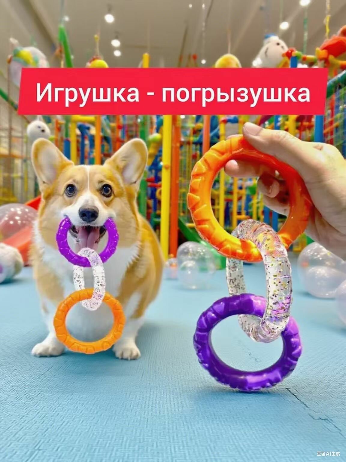 Игрушки кольца для щенков и собак средних пород типа Корги