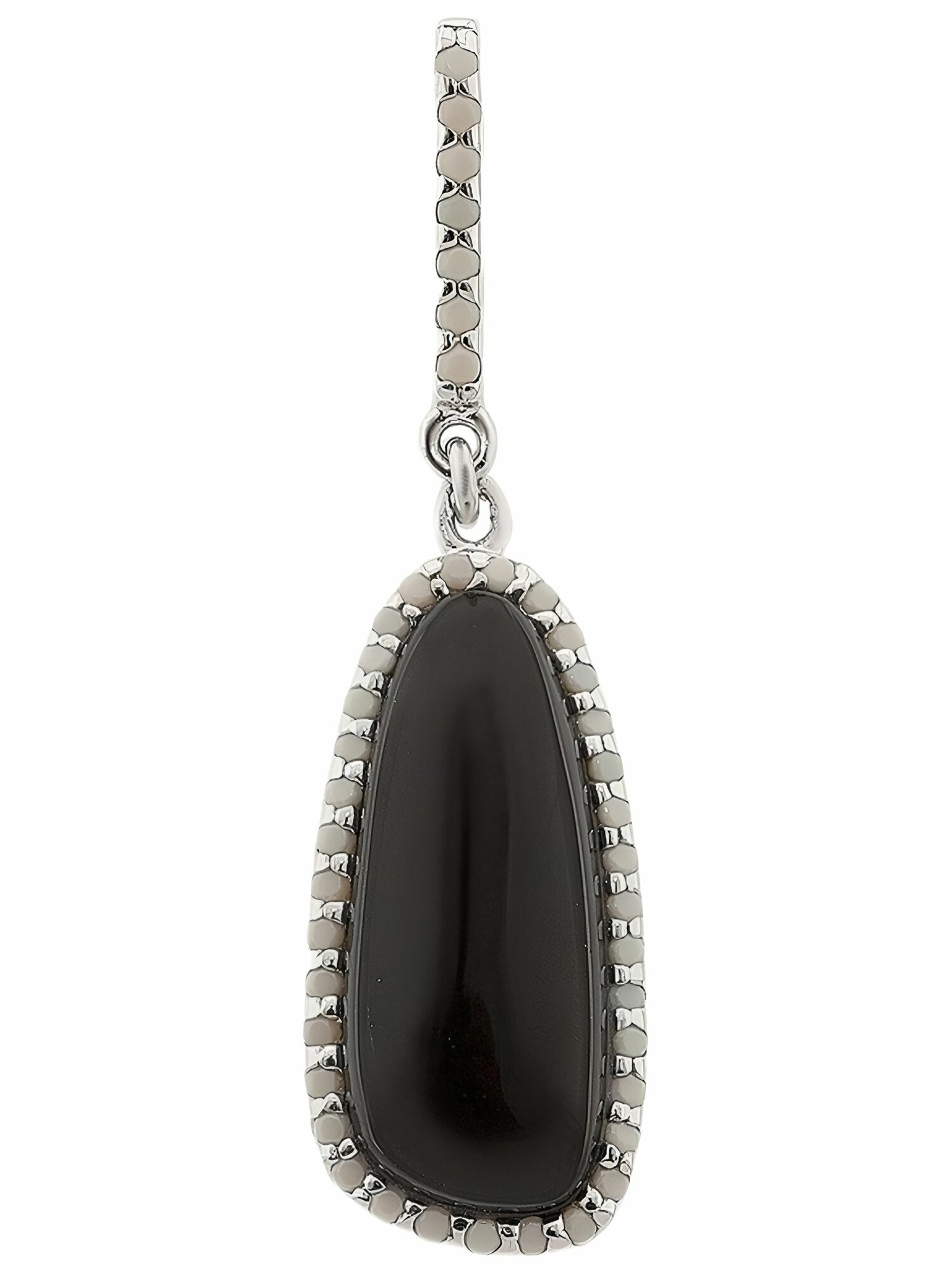 Подвеска, серебро, 925 проба, родирование, оникс, фианит