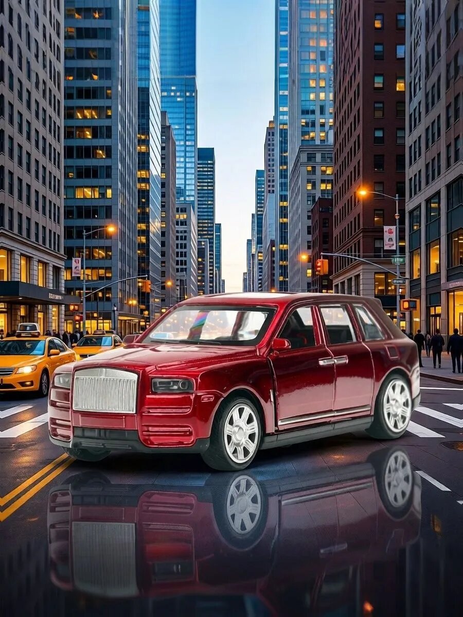 Модель метал внедорожник "Rolls-Royce", инерц, двери , 13см,