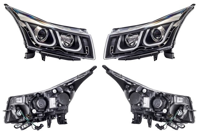 Фара левая + правая диодная EAGLE EYES GM555B9WH0BH3VSS для CHEVROLET CRUZE J300 2009-2016