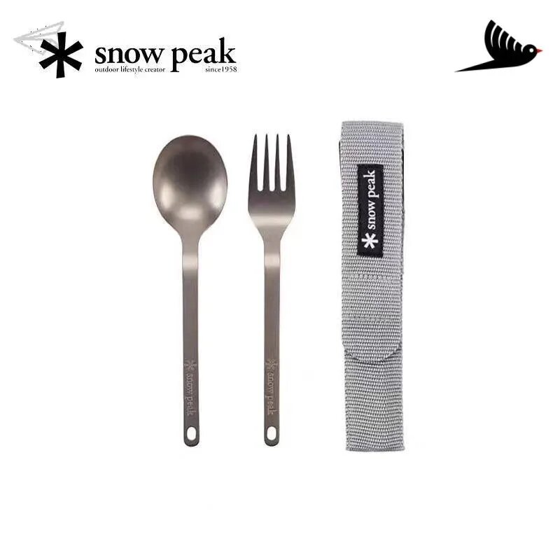 Набор столовых приборов из титана Snow Peak Camping: вилка и ложка