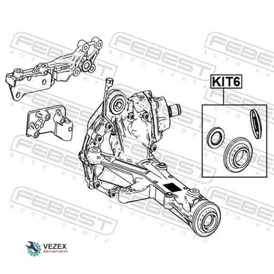 FEBEST KIT6 сальник ступицы к-кт!\ MB W447