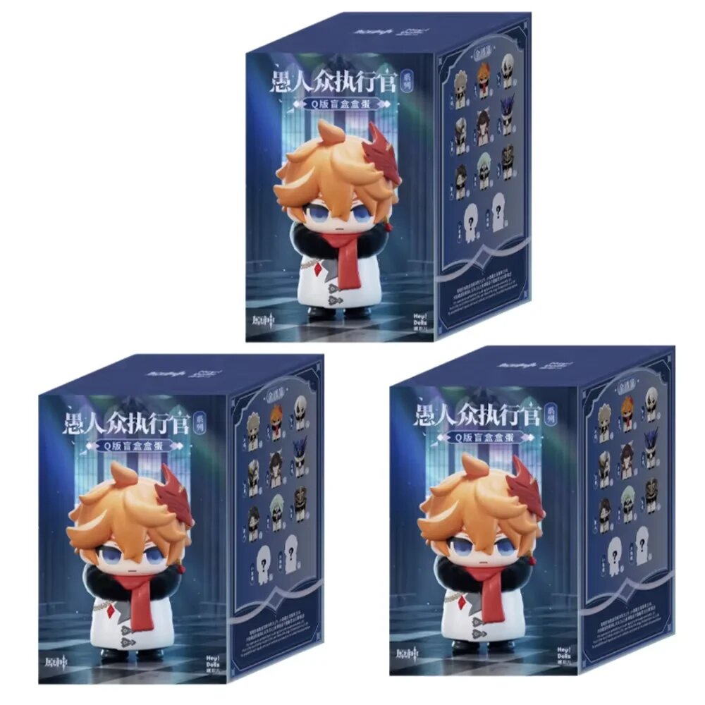 MINISO Genshin Impact Chibi Mystery Box, 3шт, Random, Темно-синий