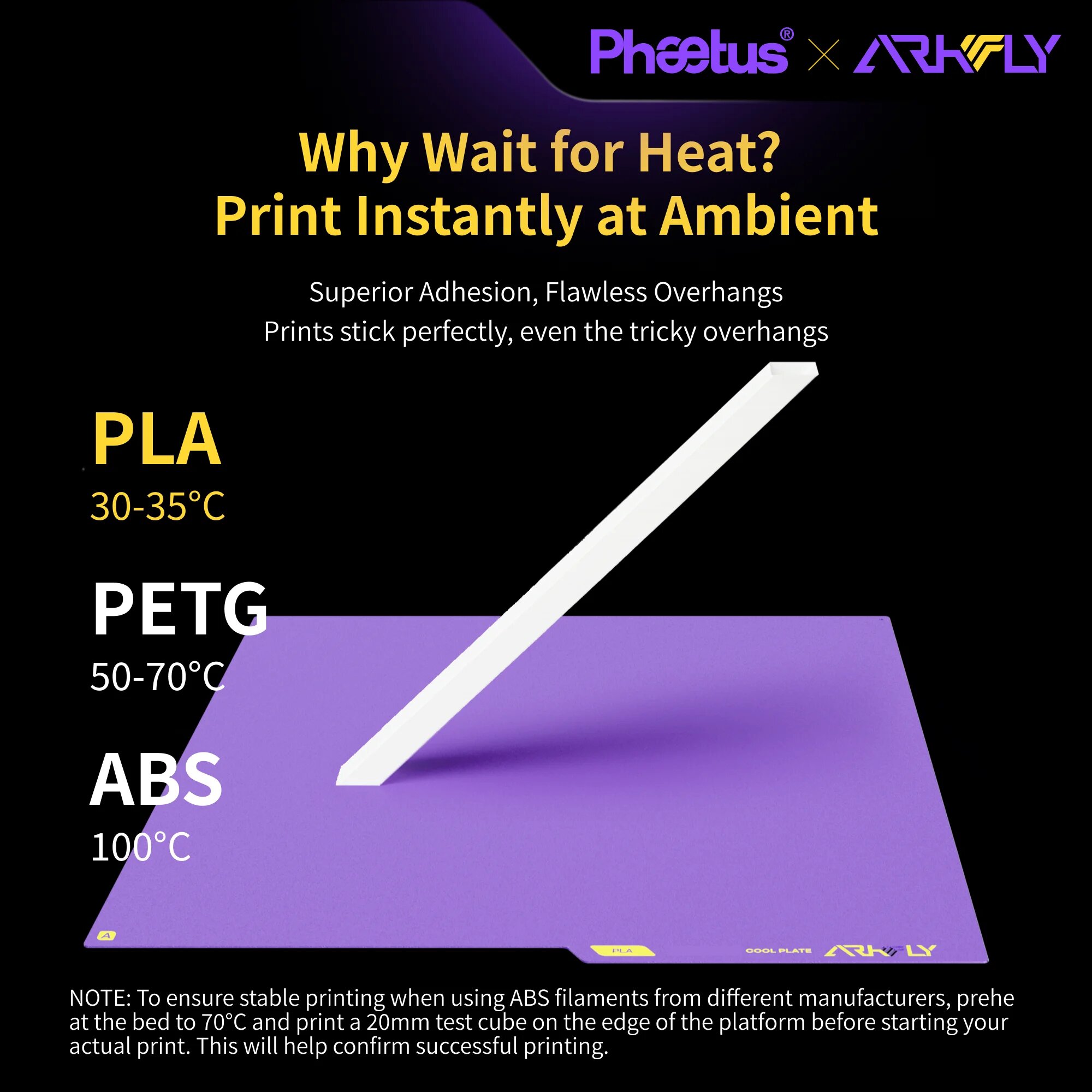 Heatbed Pheetus x Arkfly Cobweb Cool Plate для 3D-принтеров For K2 PLus — фото 1