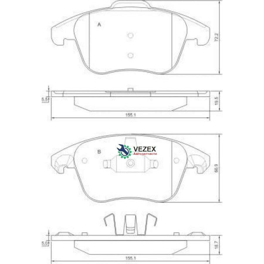 ABS 37599 тормозные колодки citroen c4 37599
