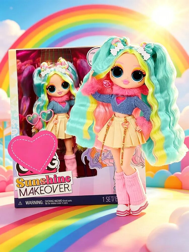 Сюрприз Кукла ЛОЛ OMG Sunshine Makeover Bubblegum DJ которая будет менять цвет