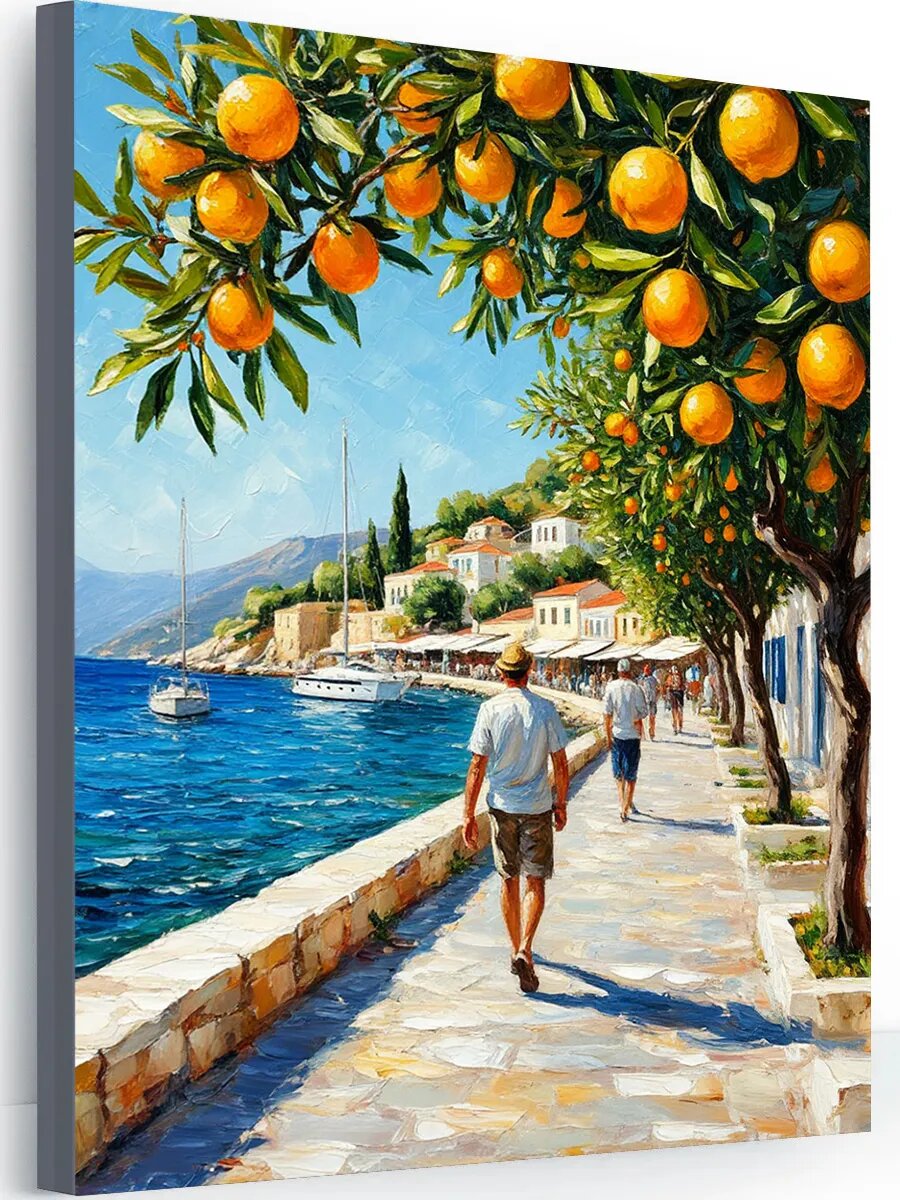 Картина на стену для интерьера "Море италия", на подрамнике, 40 x 50 см
