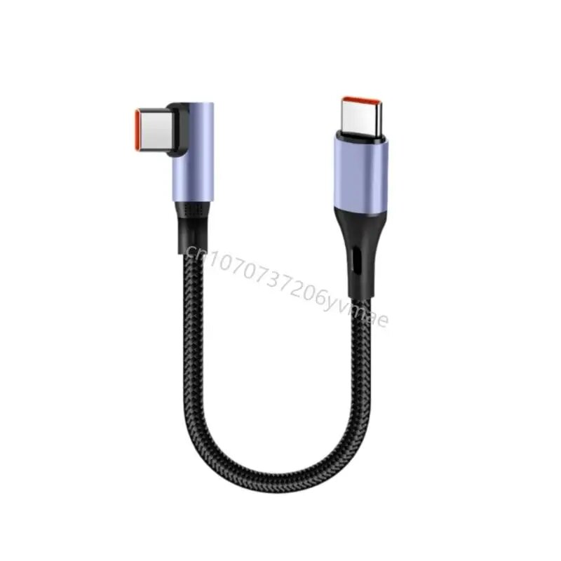 Кабель USB Type C 90 градусов 15см/30см 15cm, Bend TypeC Straight
