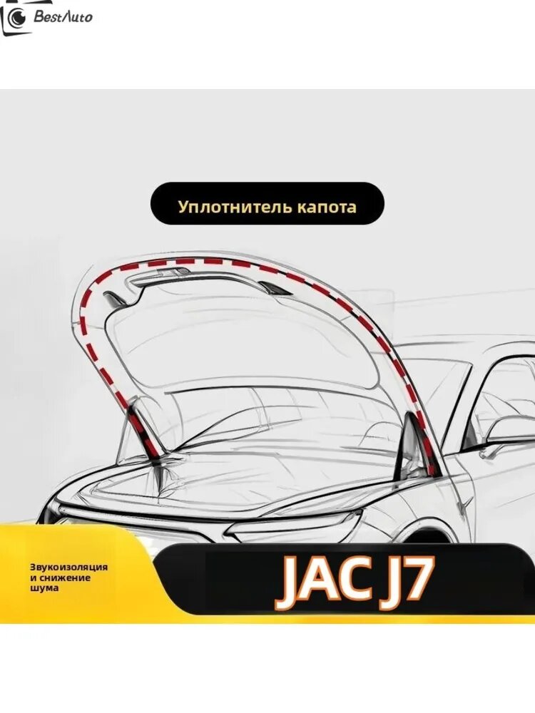 JAC J7 Уплотнительная полоса капота, JAC J7 аксессуары