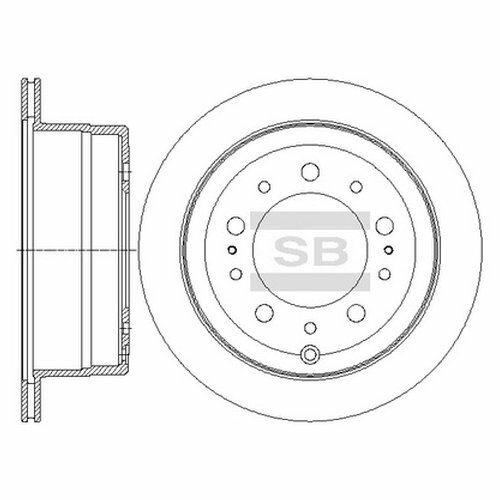 Диск тормозной Hi-Q SD4036 для Lexus LX; Toyota Land Cruiser