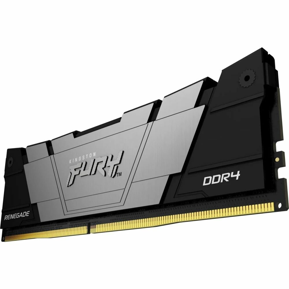 Оперативная память Kingston Fury Renegade, DDR4, 8GB (1x8GB), 3200MHz, CL16, DIMM, с радиатором, черный