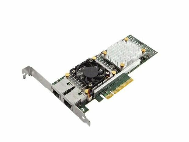 Dell 540-BBGU 0W1GCR W1GCR BCM57810A ( формат BCM957810A1008G и 530T ) 2-портовая 10-гигабитная сетевая карта для компьютеров и серверов PCI-E x8, содержит 2 разъёма RJ45 10 Gbit