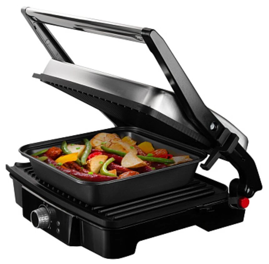 Гриль электрический Redmond SteakMaster RGM-M808P прижимной, черный