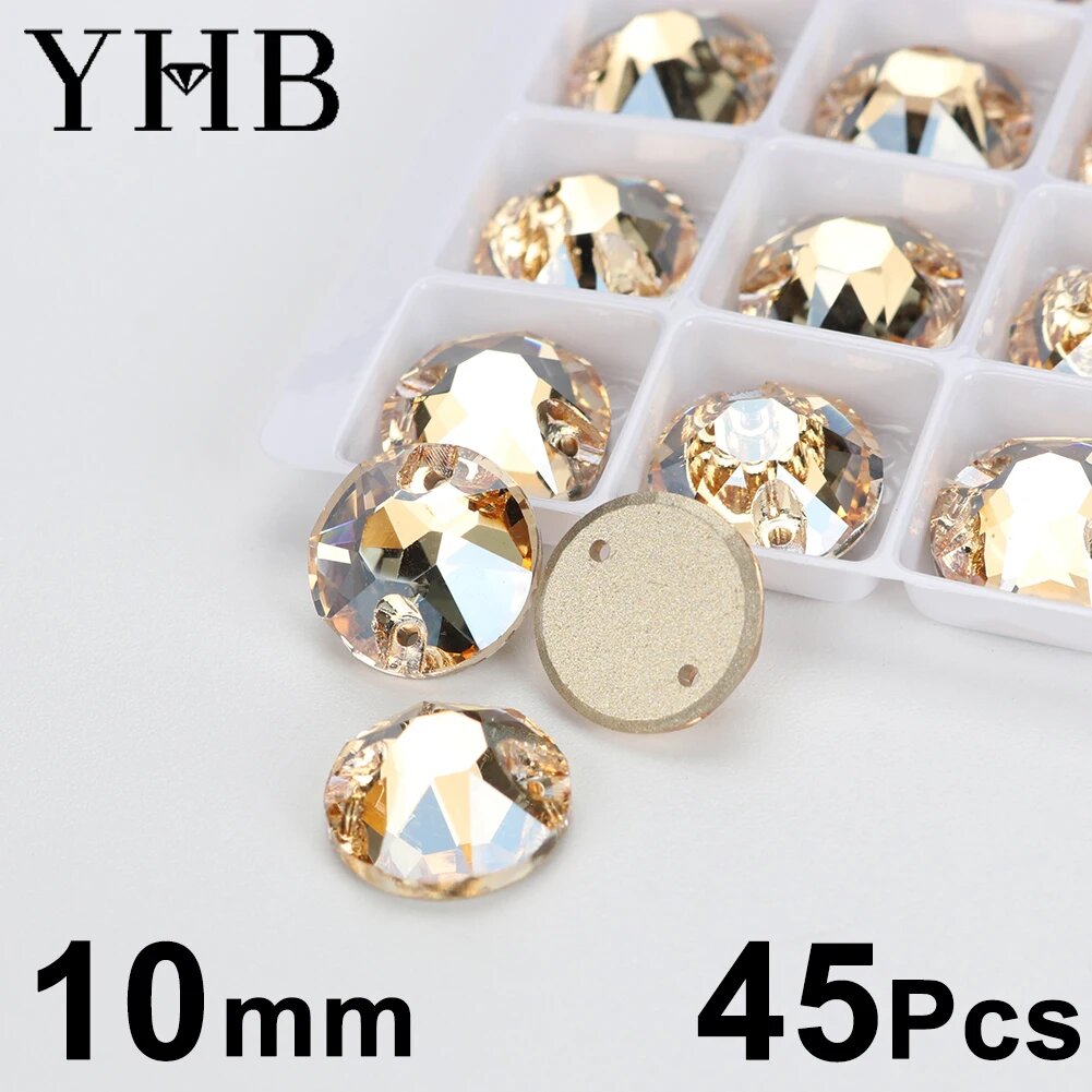 Стразы YHB XIRIUS 10mm Golden Shadow 45шт