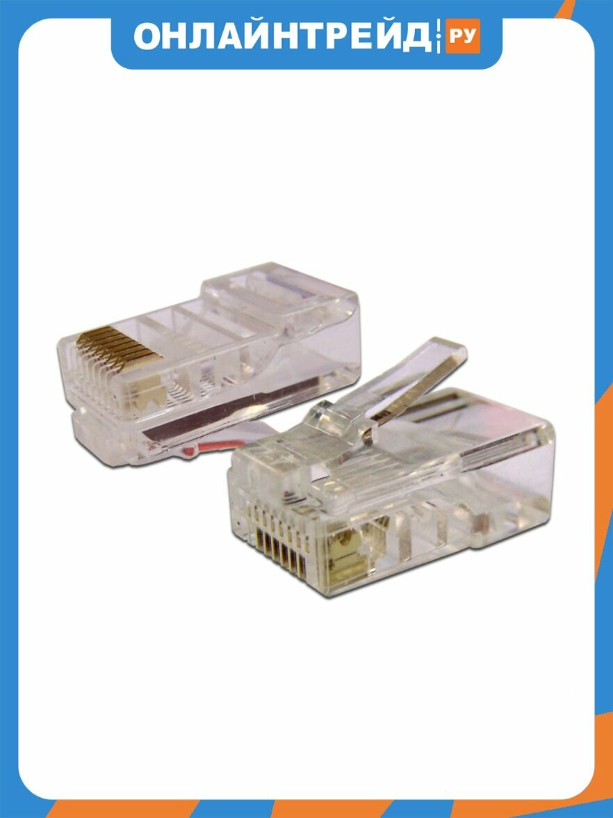 Коннектор Twt RJ45 UTP 8P8C, универсальный, cat.6, 100 шт.