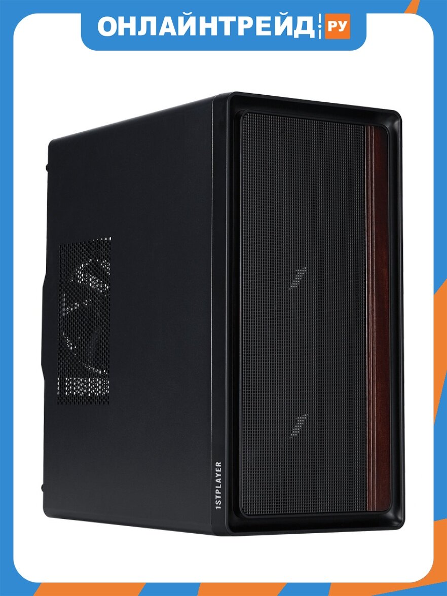 Корпус 1STPLAYER WD1, черный (WD1-BK-3F)